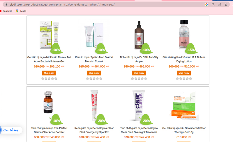 Website nhathuocviet và aladin 'tự vẽ' công dụng mỹ phẩm thành thuốc?