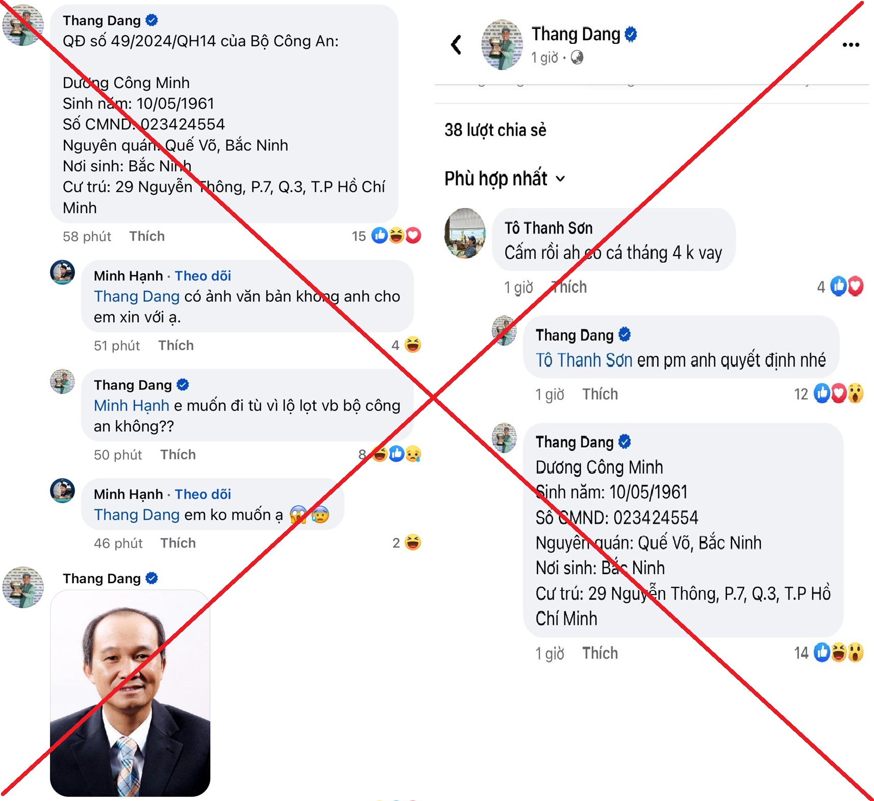 Vụ ‘Thang Dang’ bịa đặt, vu khống ông Dương Công Minh: Cần nghiêm trị để tránh tiền lệ xấu!